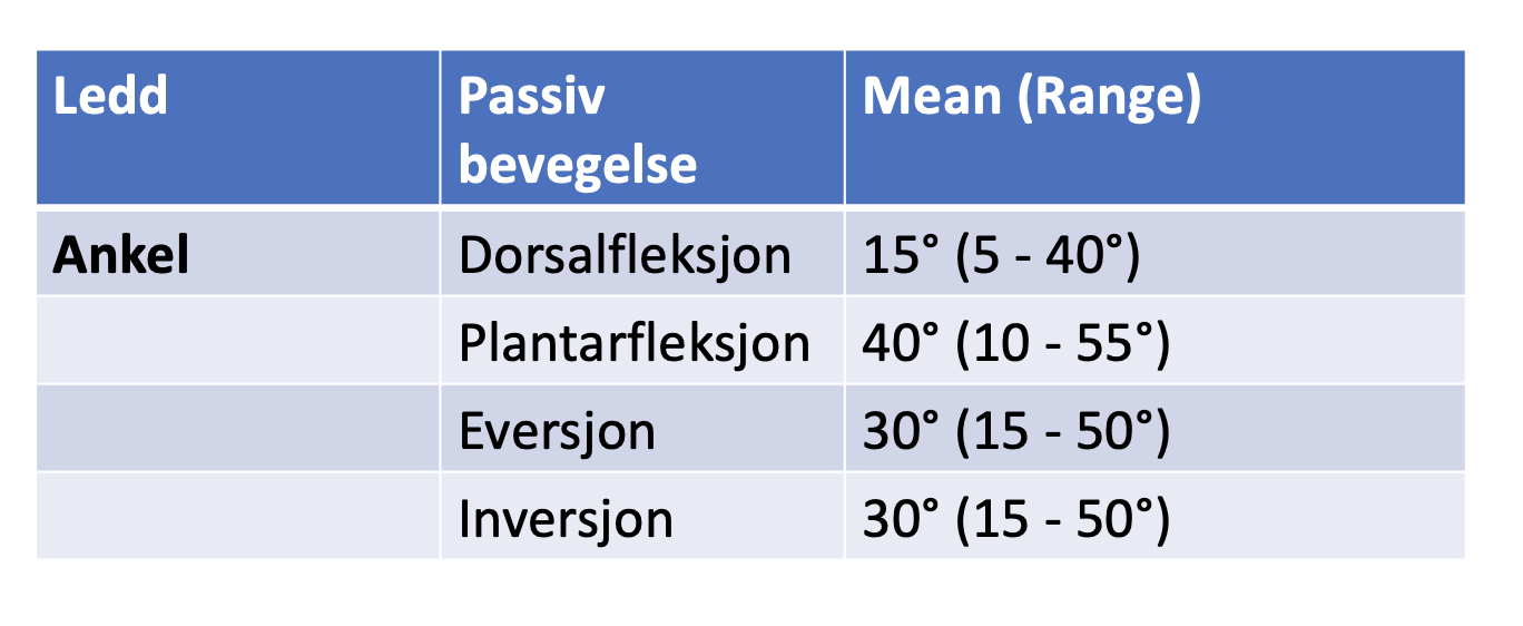 Legg/ankel/fot – BevApp